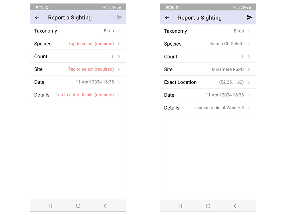 Making the most of the BirdGuides app on Android - BirdGuides